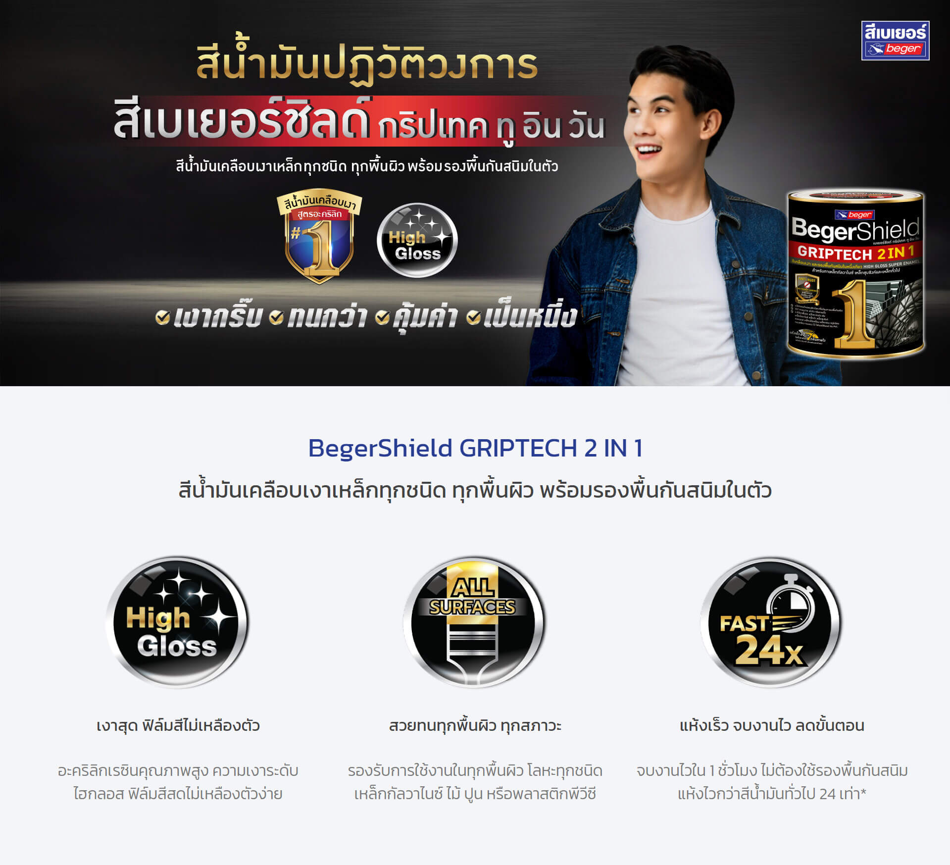 BegerShield GRIPTECH 2 IN 1